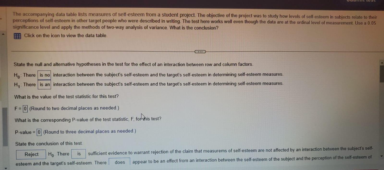 Solved The accompanying data table lists measures of | Chegg.com
