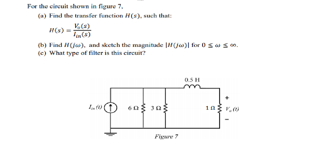 Solved For the circuit shown in figure 7, (a) Find the | Chegg.com