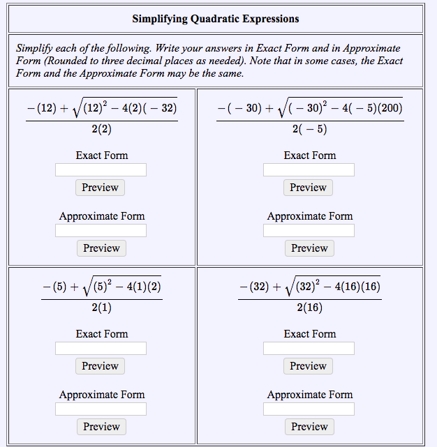 Solved Simplifying Quadratic Expressions Simplify each of | Chegg.com