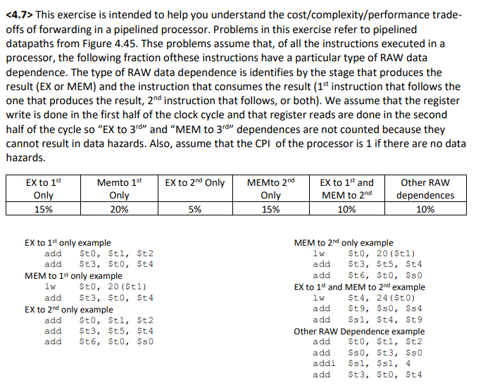 Solved If we use forwarding only from the MEM/WB pipeline | Chegg.com