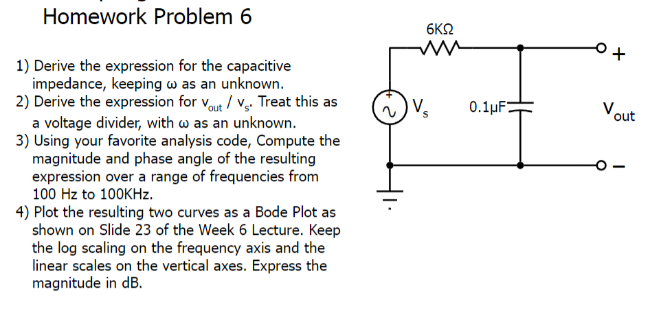 Solved Homework Problem 6 1) Derive the expression for the | Chegg.com