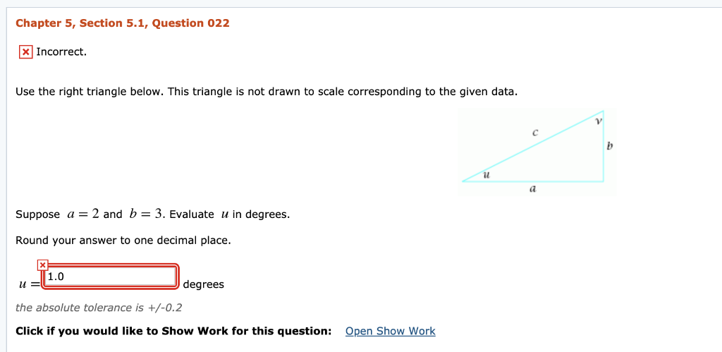 Solved Chapter 5, Section 5.1, Question 022 XIncorrect Use | Chegg.com