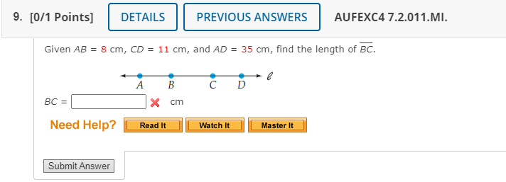 Solved 9. [0/1 Points] DETAILS PREVIOUS ANSWERS AUFEXC4 | Chegg.com