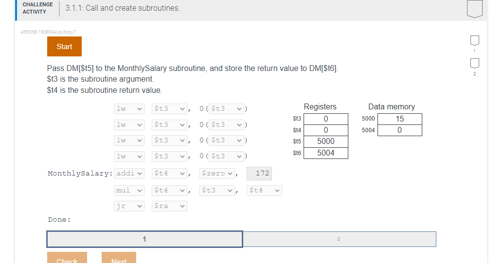 Solved Pass DM [$5 t to the MonthlySalary subroutine, and | Chegg.com