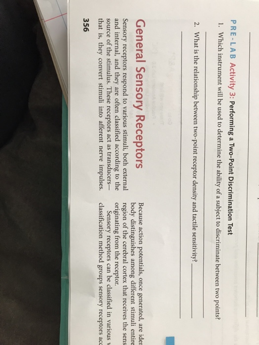Solved PRE-LAB Activity 3: Performing a Two-Point | Chegg.com