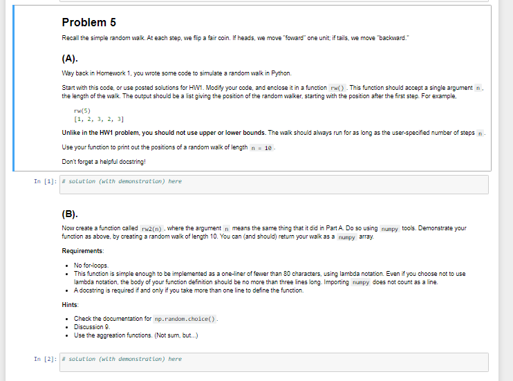 Solved Problem 5 Recall the simple random walk. At each | Chegg.com