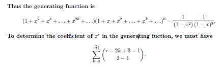 Solved generating function and coefficient. I`m not sure | Chegg.com