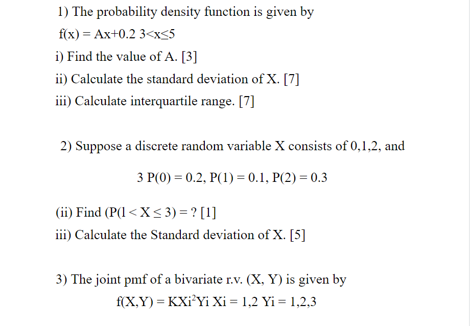 Solved 1) The probability density function is given by f(x) | Chegg.com