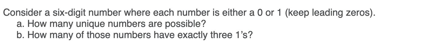 Solved Consider a six-digit number where each number is | Chegg.com