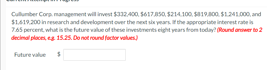 Solved Cullumber Corp. management will invest | Chegg.com