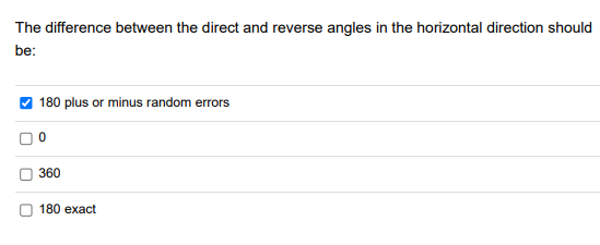 Solved The difference between the direct and reverse angles | Chegg.com
