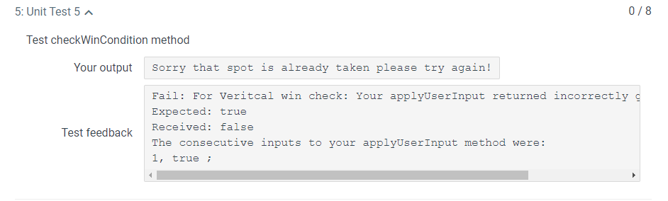 Solved JAVA: Tic Tac Toe Question I am to create a method | Chegg.com