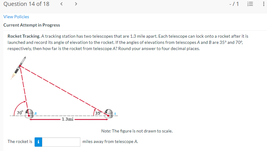 Solved Question 14 of 18 -/1 View Policies Current Attempt | Chegg.com