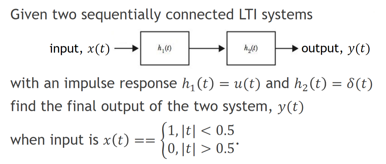 Solved Given two sequentially connected LTI systemswith an | Chegg.com