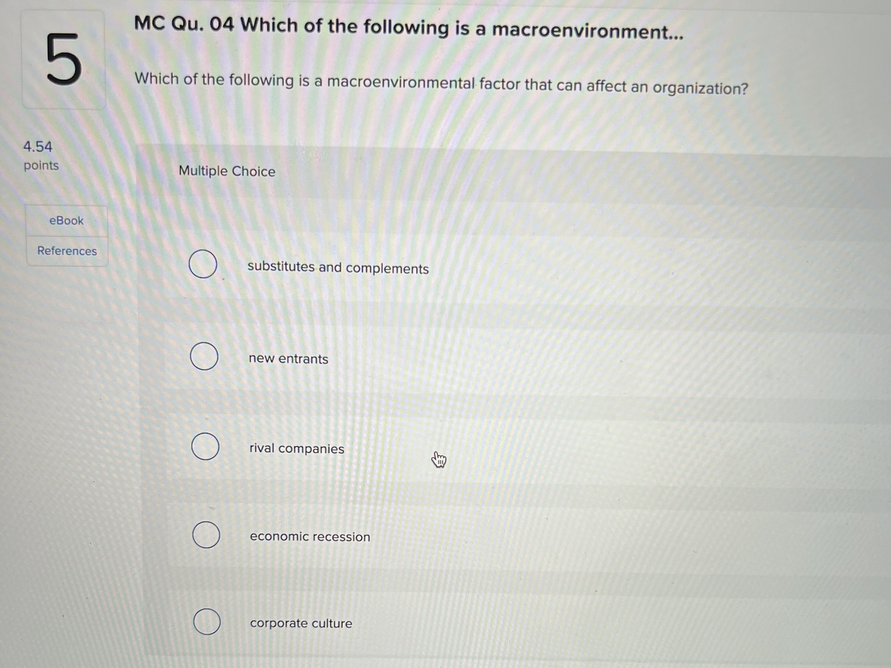 Solved MC Qu. 04 ﻿Which of the following is a | Chegg.com