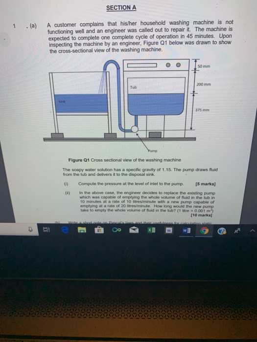 SECTION A A customer complains that his/her household | Chegg.com