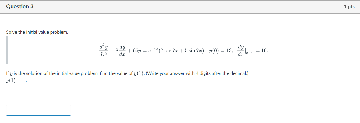 Solved Solve the initial value problem. | Chegg.com