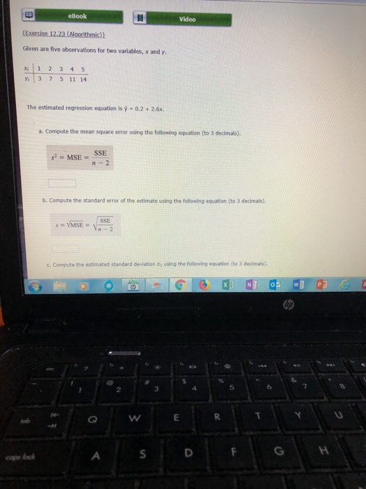 Solved Video (Exercise 12.23 (Algorithmic)) Given are five | Chegg.com