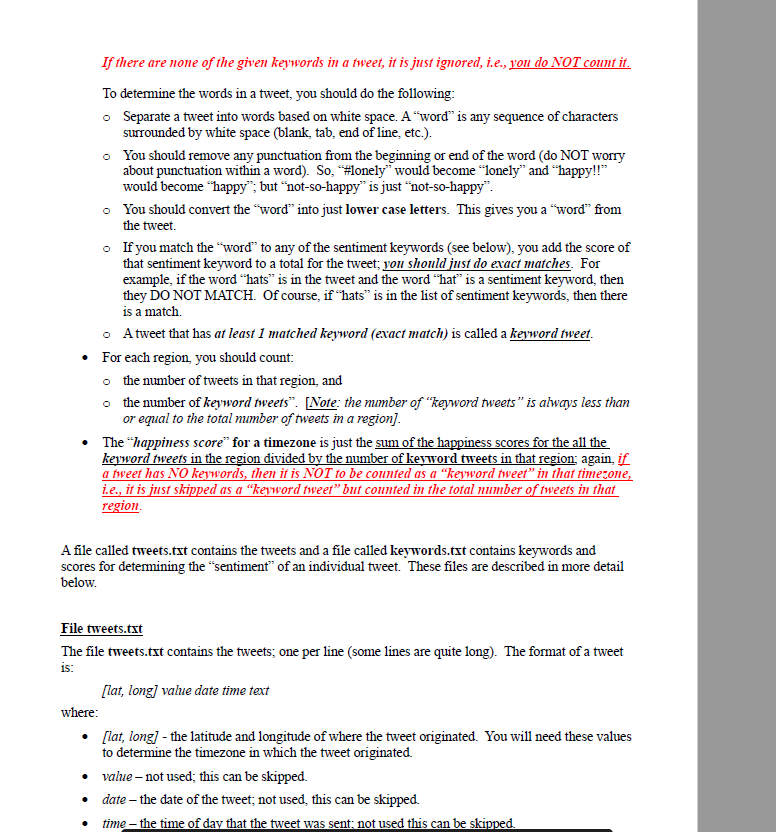 CS1026: Assignment 3 - Sentiment Analysis Due: | Chegg.com