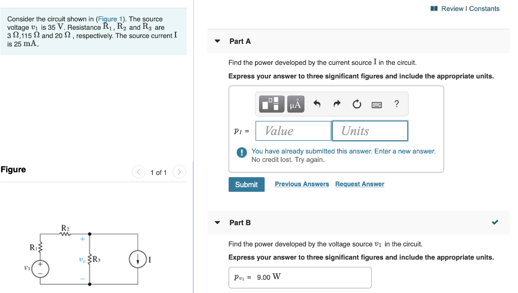 Solved Review Constants Consider the circuit shown in | Chegg.com