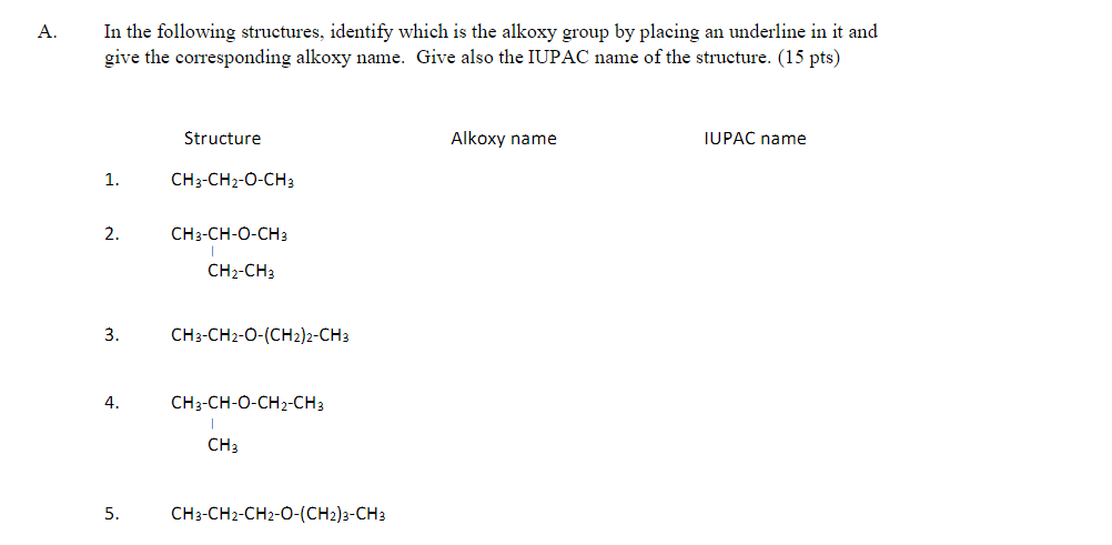 Solved A. In the following structures, identify which is the | Chegg.com