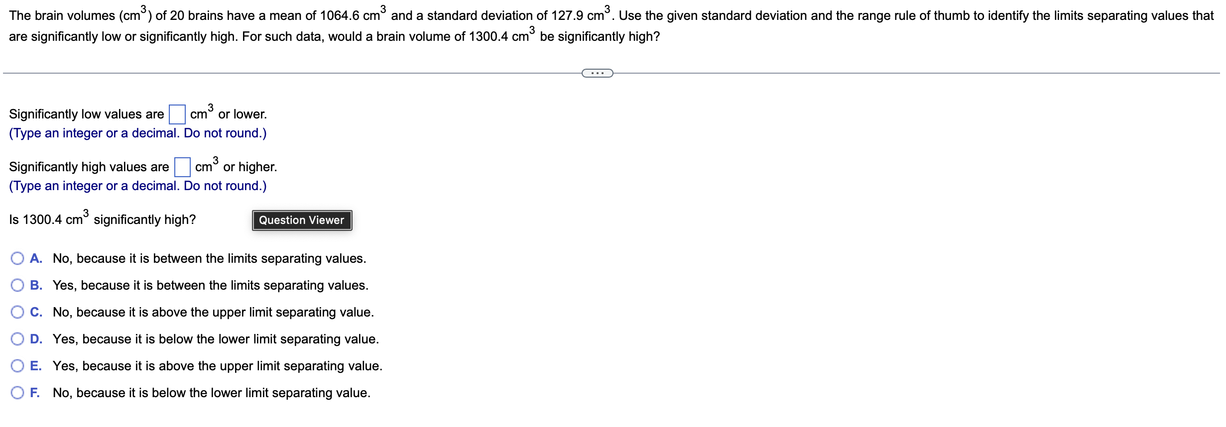 Solved are significantly low or significantly high. For such | Chegg.com