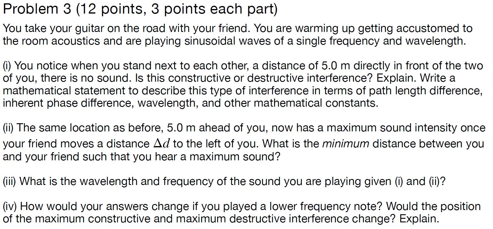 Solved Problem 2 (12 points, 3 points each part) In this | Chegg.com