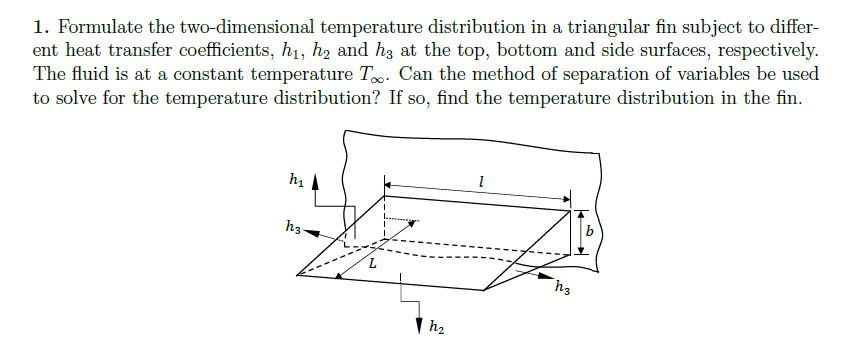Solved 1. Formulate the two-dimensional temperature | Chegg.com