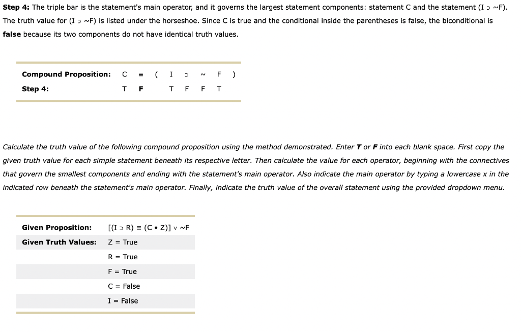 Solved You can calculate the truth value of a compound | Chegg.com