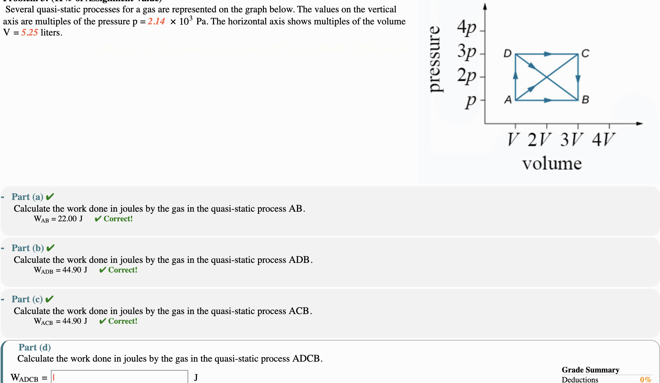 Solved Several quasi-static processes for a gas are | Chegg.com