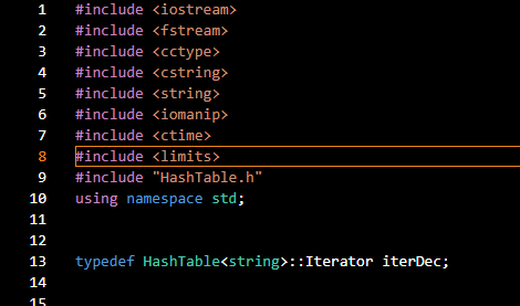Solved Im getting error: 'HashTable' does not name a type | Chegg.com