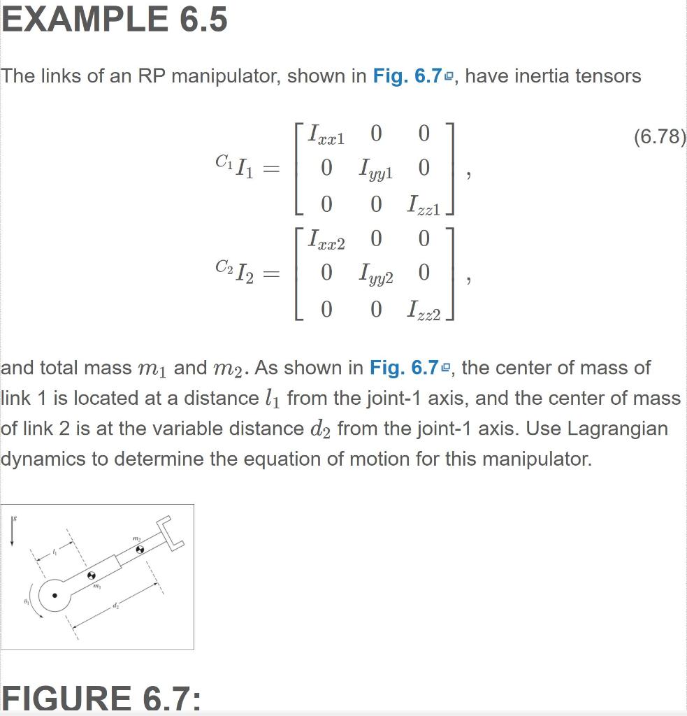 6.15 [28] Derive the dynamic equations for the RP | Chegg.com