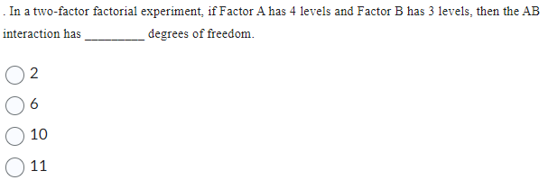 Solved . In a two-factor factorial experiment, if F actor A | Chegg.com