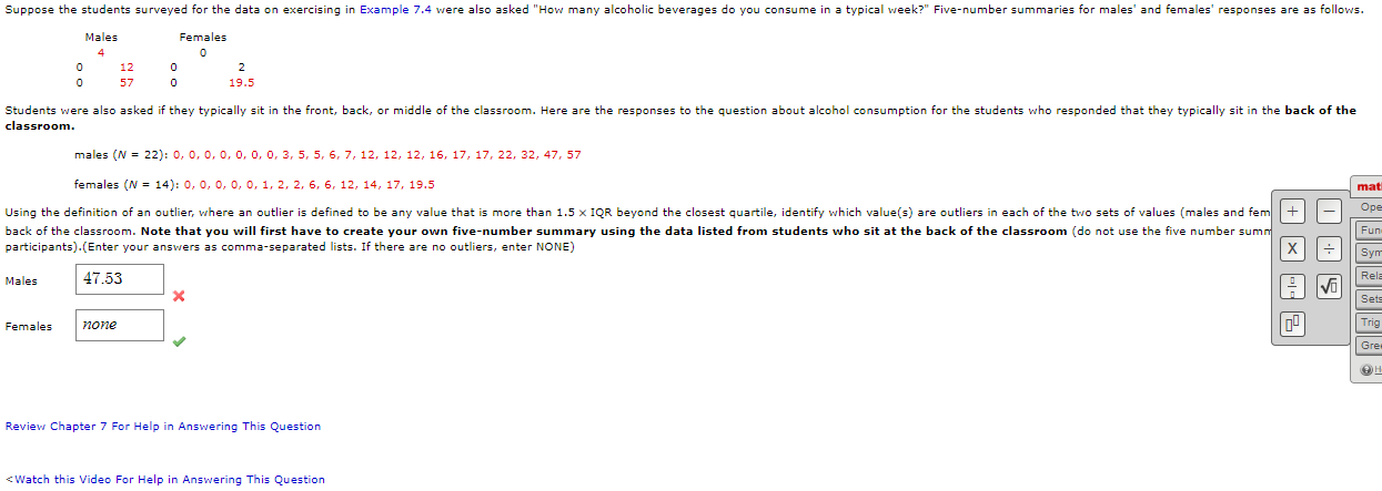 Solved classroom. males | Chegg.com