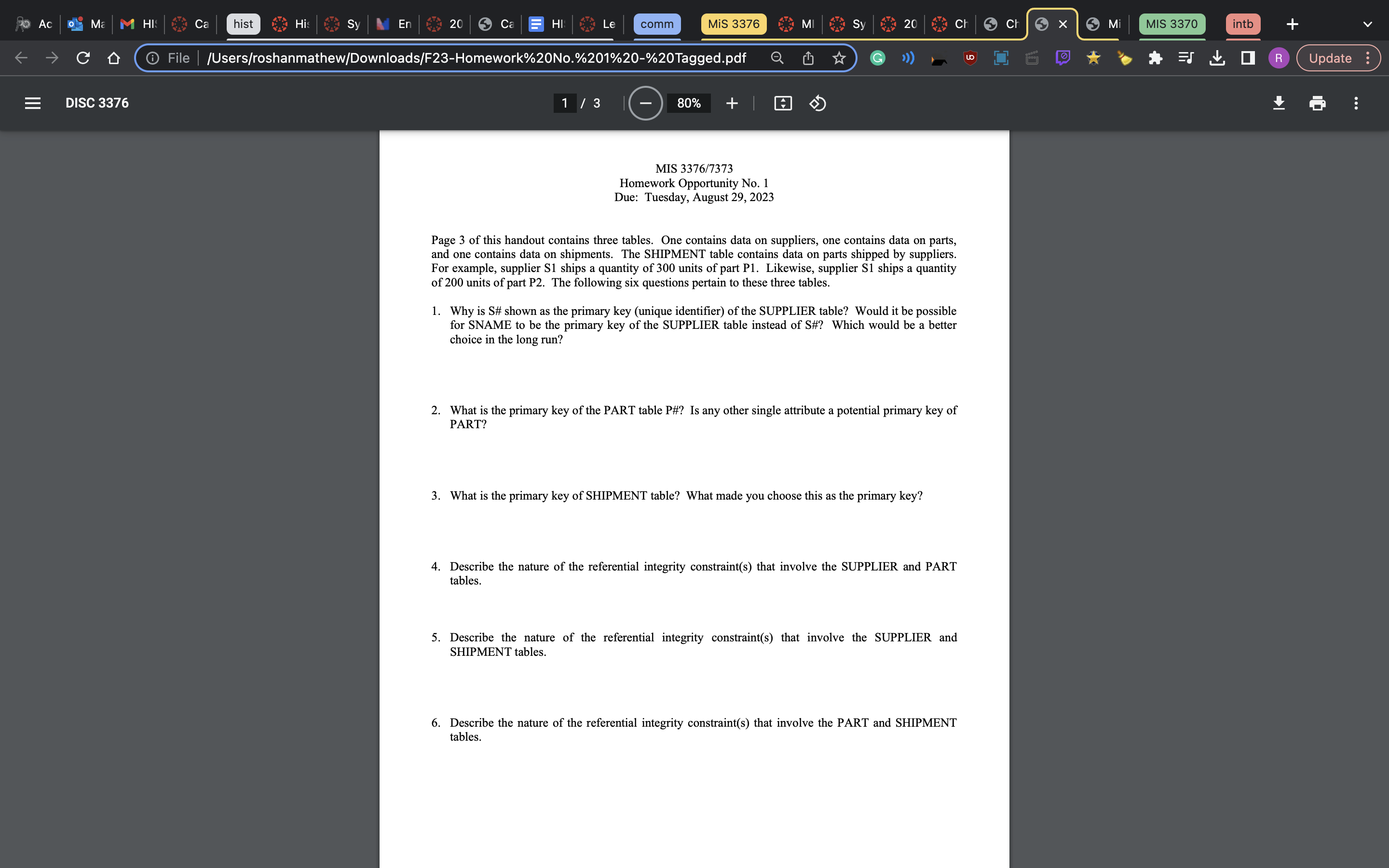 Solved 7. How many rows would be added to the SysTables | Chegg.com