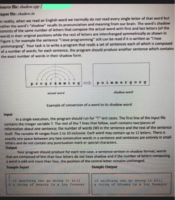 Solved source file: shadow.cpp f input file: shadow.in n we | Chegg.com