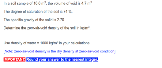 Solved 2500 2400 ------ Compaction Curve 2300 Zero-Air-Void | Chegg.com