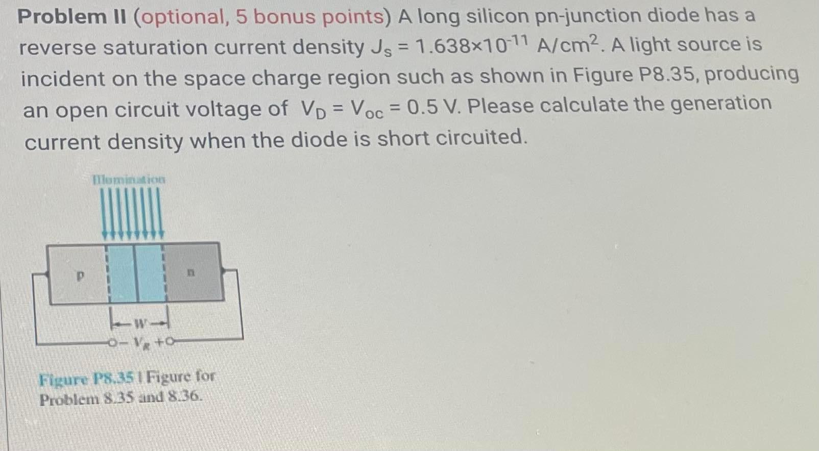 Solved Problem II (optional, 5 bonus points) A long silicon | Chegg.com