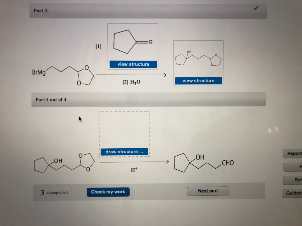 Solved Part 3: OH view structure 121 H20 view structure Part | Chegg.com
