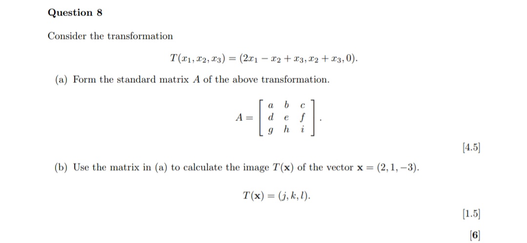 Solved Consider the transformation | Chegg.com