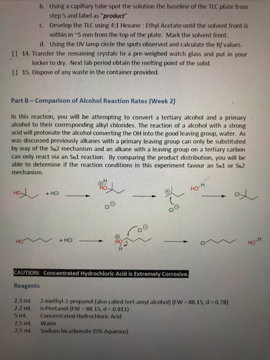 Solved Experiment 4-Nucleophilic Substitution Reaction The | Chegg.com