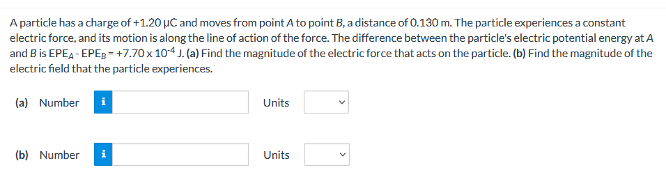 [Solved]: A particle has a charge of ( +1.20 mu mathr