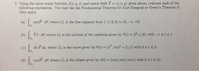 Solved 2. Using the same scalar function f(z, y, z) and | Chegg.com