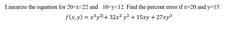 Solved Linearize the equation for 20 | Chegg.com