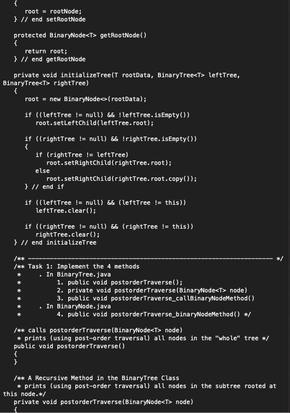 Solved (40 pts) Task 1: Implement the following 4 methods | Chegg.com