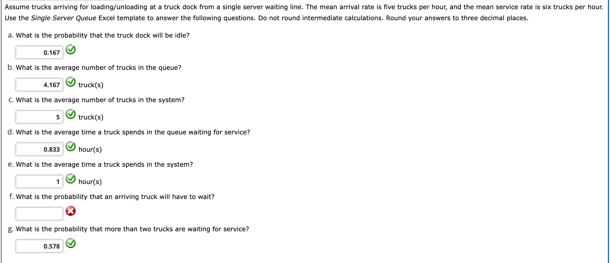Solved Assume trucks arriving for loading/unloading at a | Chegg.com