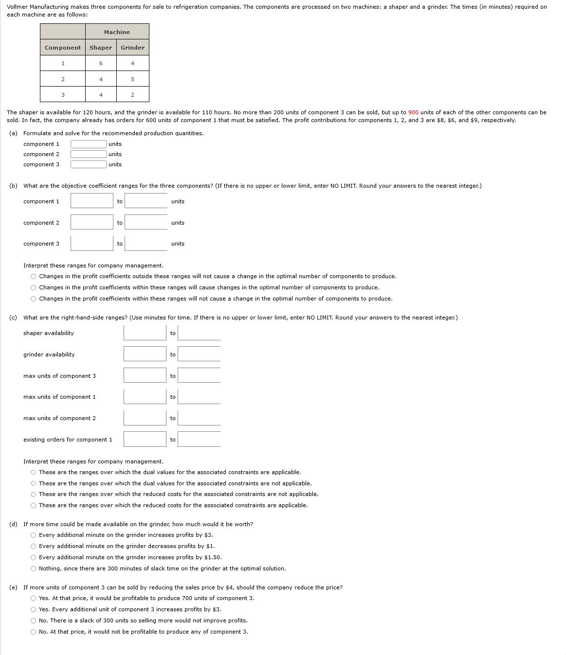 Solved (a) Formulate and solve for the recommended | Chegg.com