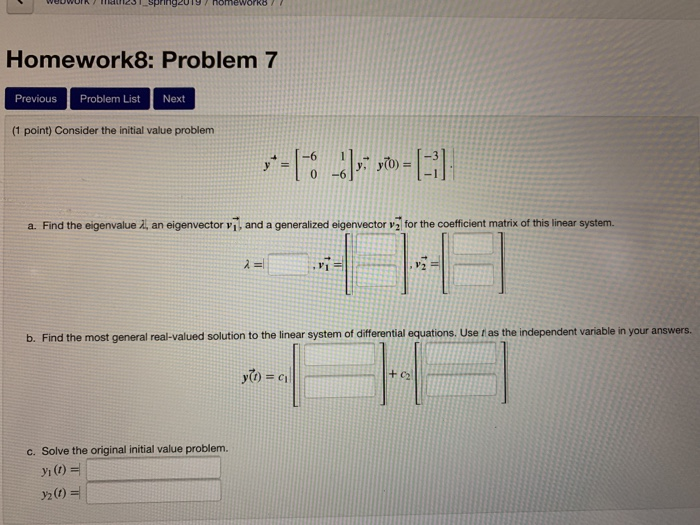 Solved Homework8: Problem 6 Previous Problem List Next (1 | Chegg.com