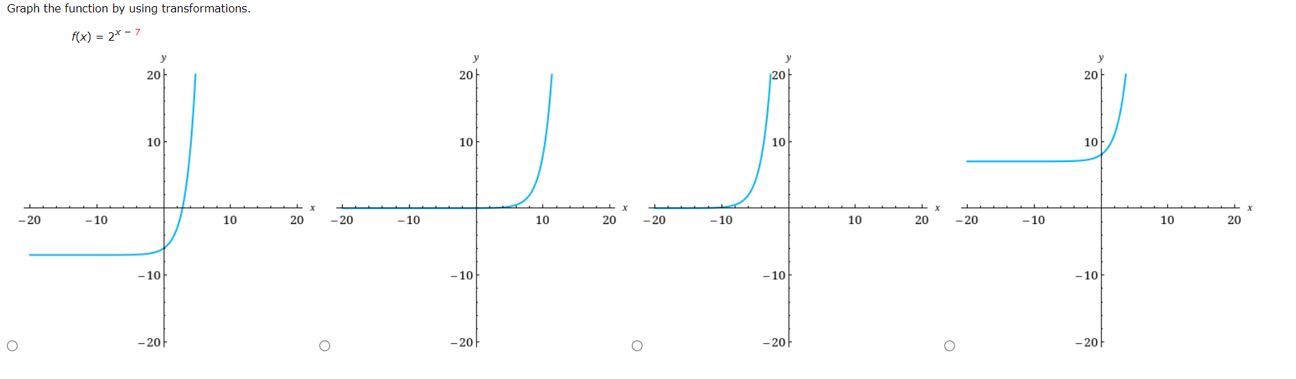 Solved Graph the function by using transformations. | Chegg.com