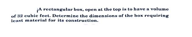 Solved A rectangular box, open at the top is to have a | Chegg.com